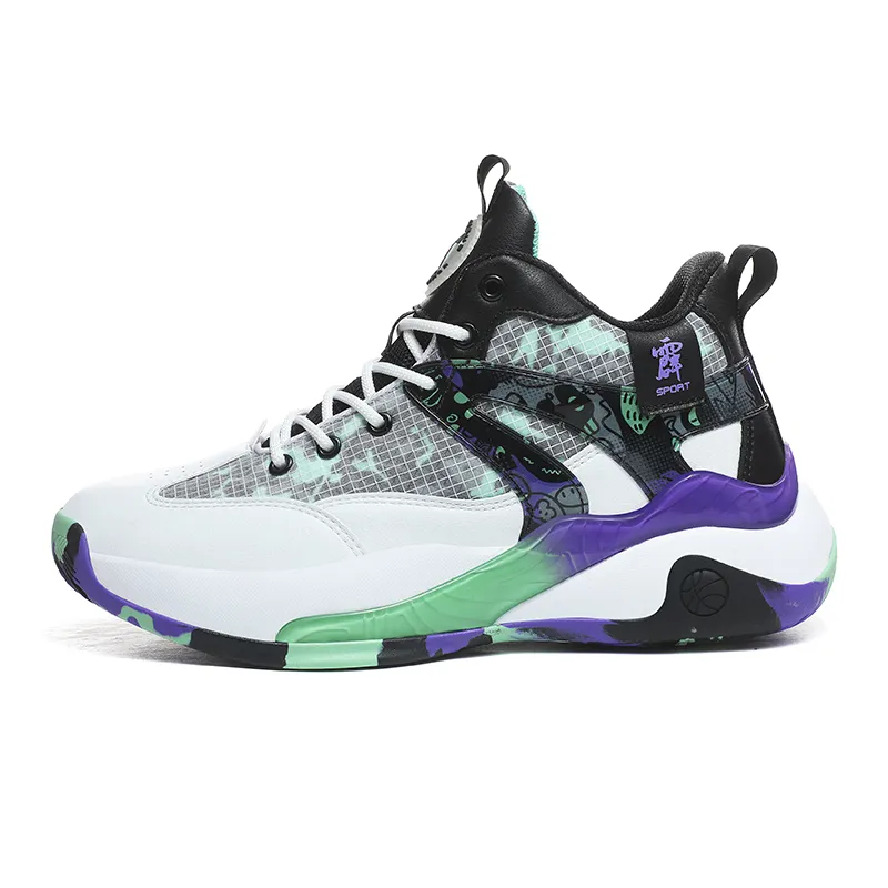 SIMBA'S PRIDE Basketball Shoes Men Mid-Top Black Purple EU 40 - POIZON