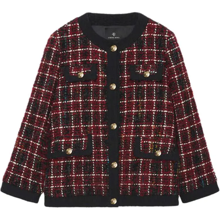 Anine Bing Lydia Cherry Plaid Jacket - POIZON