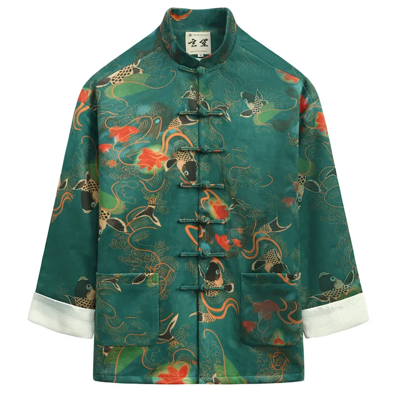 XUANSHENG Jackets Men Koi Fish - POIZON
