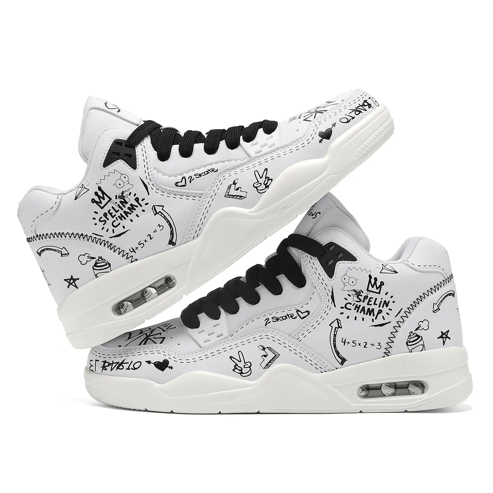 The Simpsons Vintage Basketball Shoes Unisex High-Top - POIZON