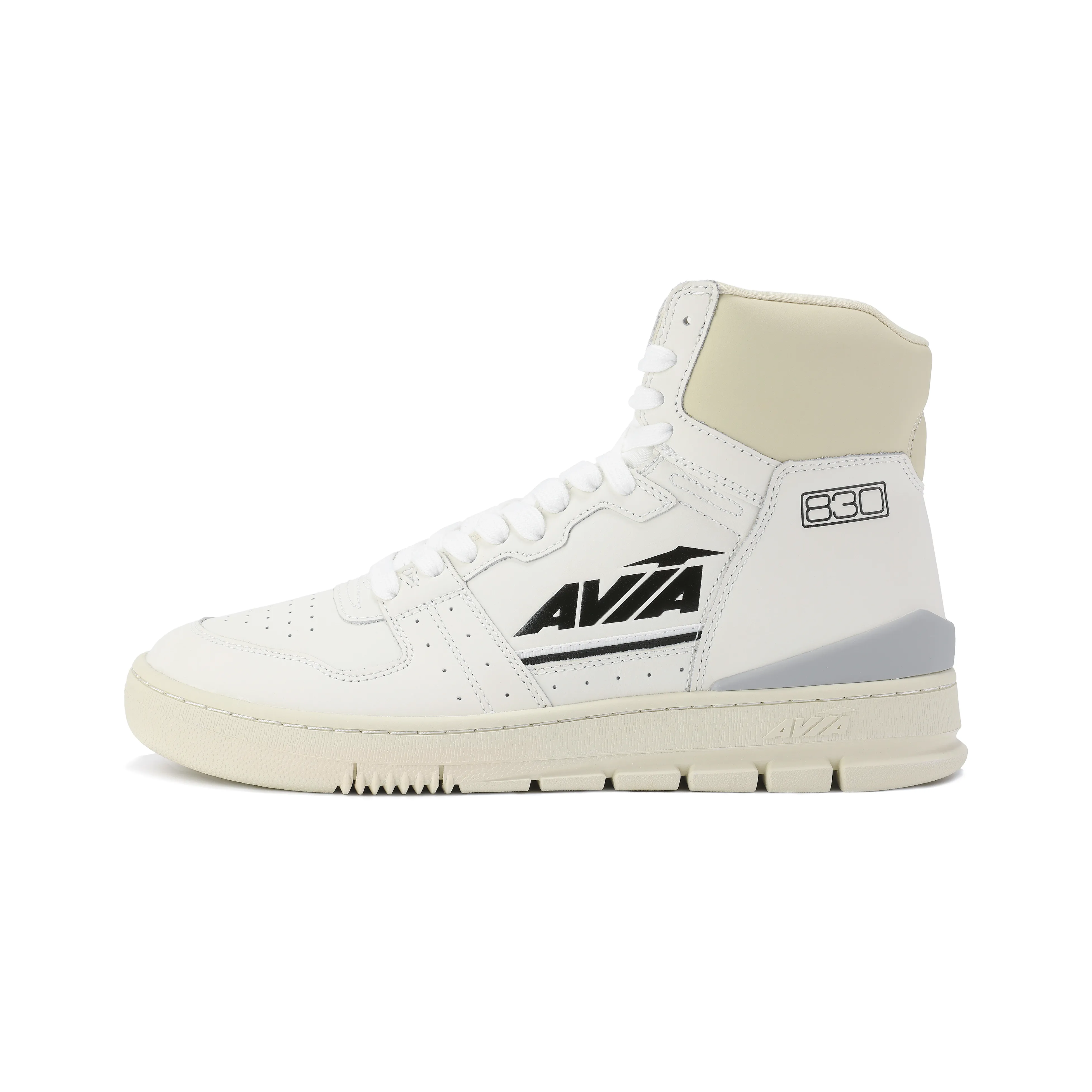 AVIA 830 Series Vintage Basketball Shoes Men High-Top White/Ecru/Gray ...