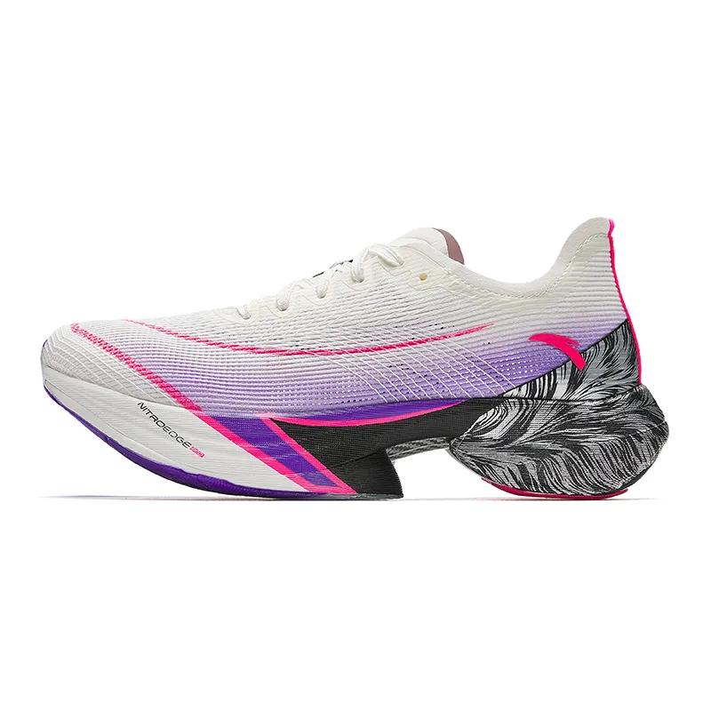 ANTA C10 Pro Running Shoes Women's Low-Top Papyrus White/Palace Purple ...