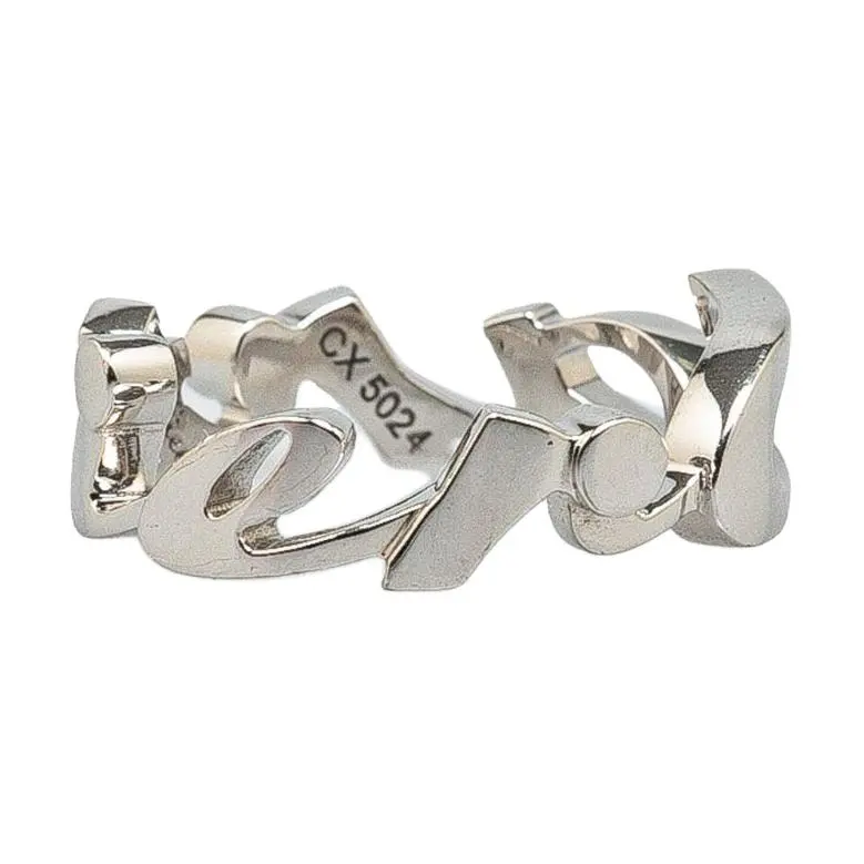 Cartier 1990-2023 18K White Gold Signature Ring - POIZON