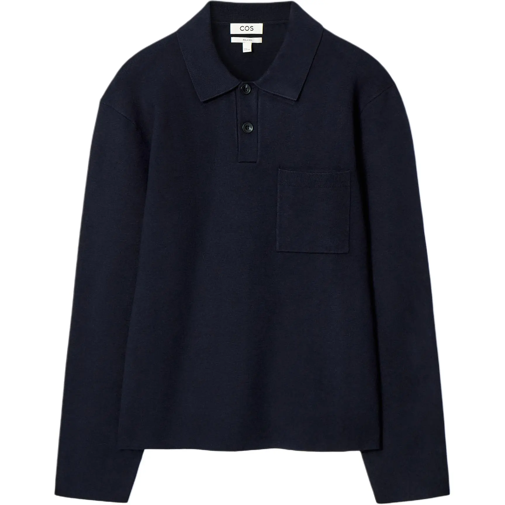 COS Polo Shirts Men Navy Blue - POIZON
