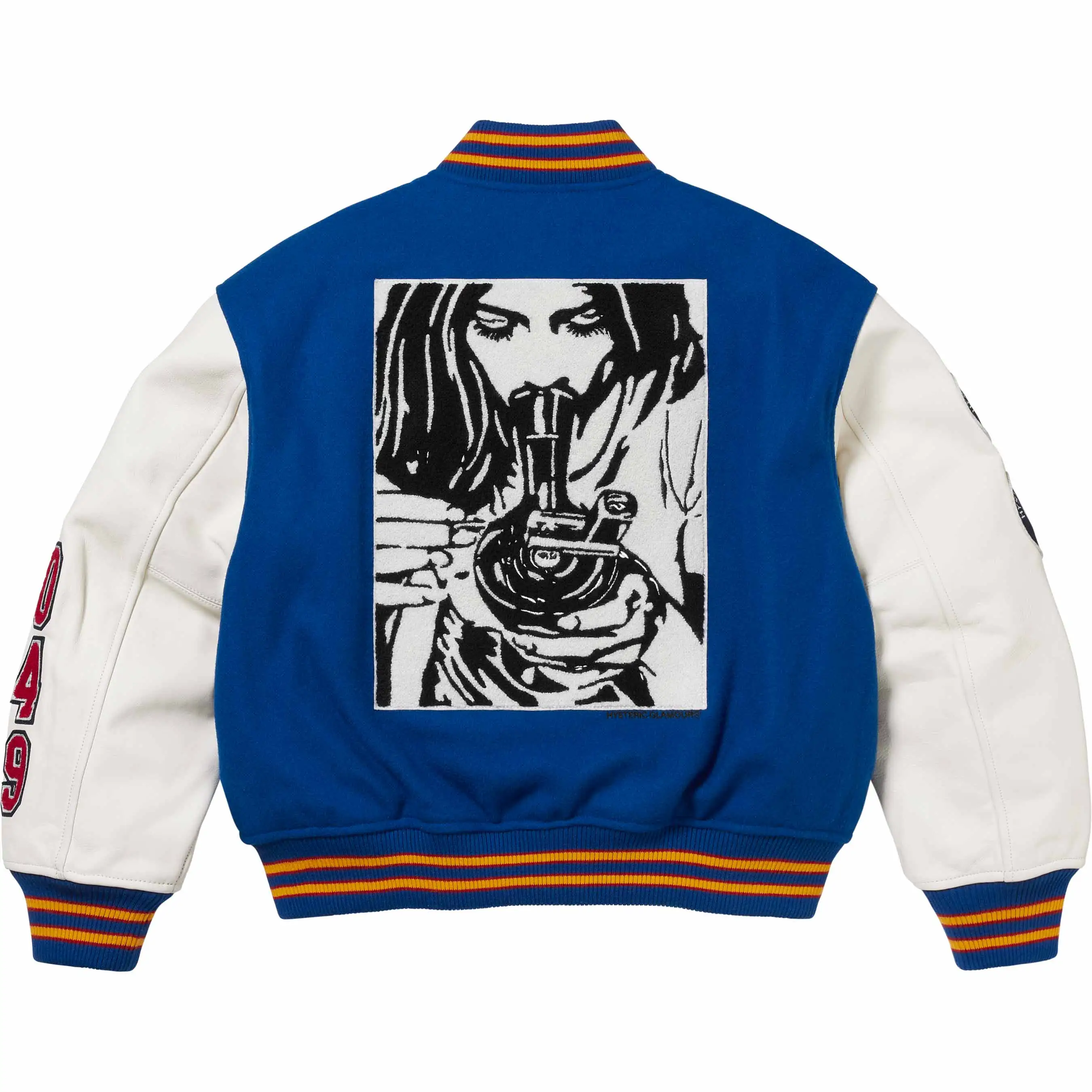 Supreme X Hysteric Glamour Varsity Jacket - POIZON