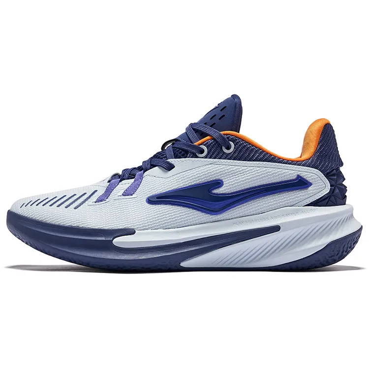 Erke Basketball Shoes Men Low-Top Ice Cube Blue Midnight Blue - POIZON