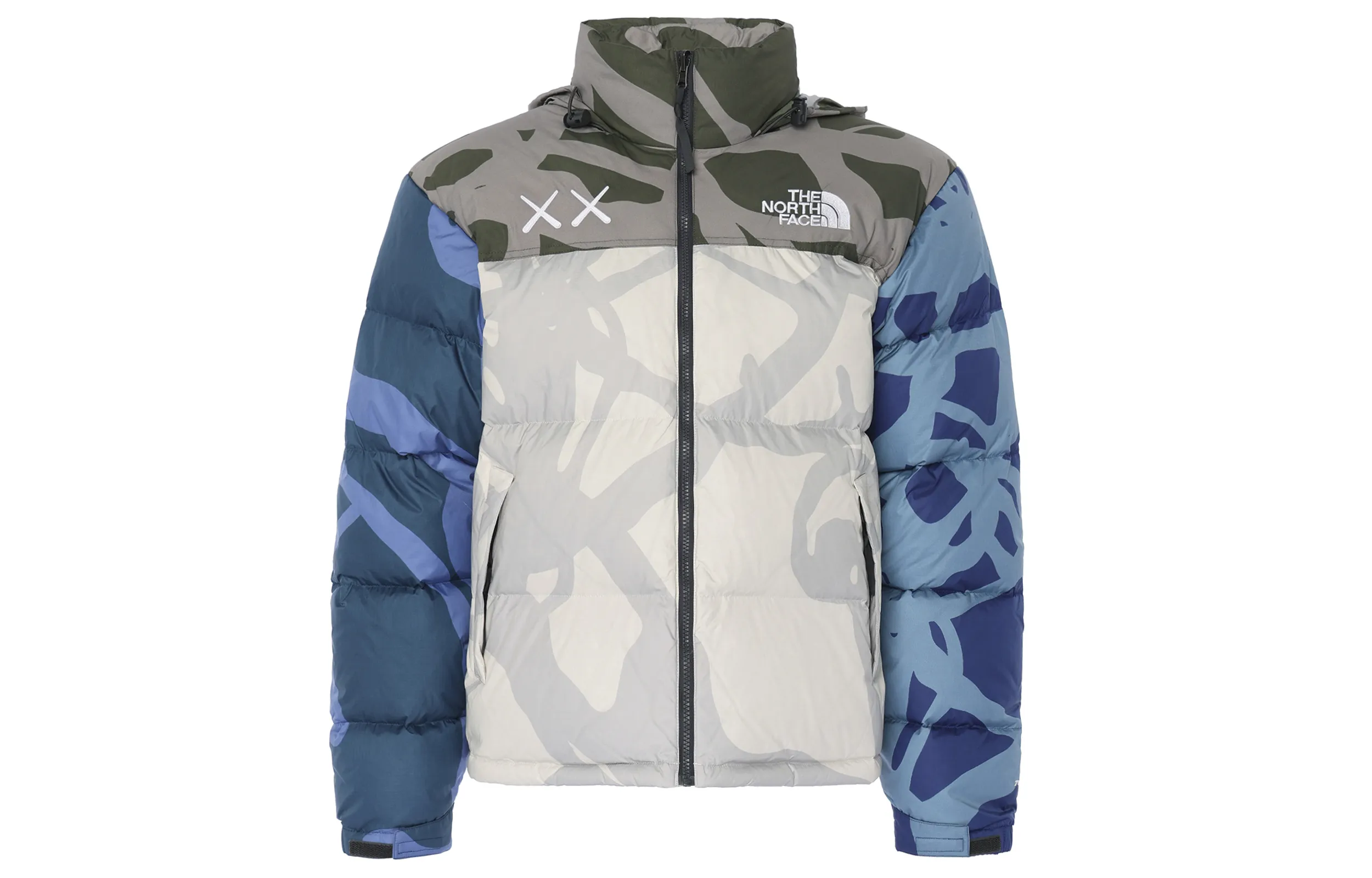 Kaws X THE NORTH FACE Down Jackets Unisex Gray - POIZON