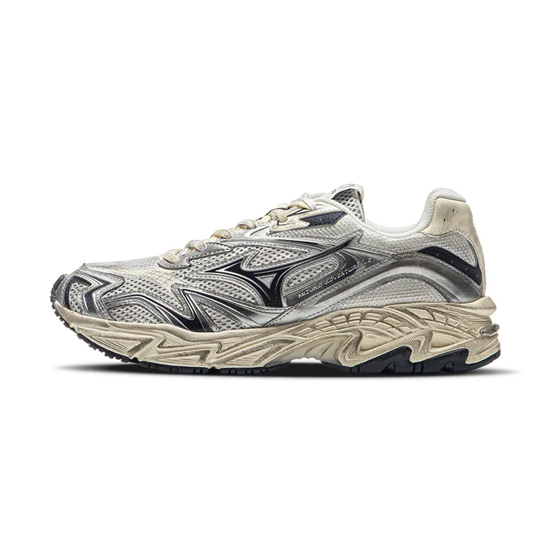 Mizuno Adventure Chunky Sneakers Unisex Low-Top Ecru/Silver/Moon Blue ...