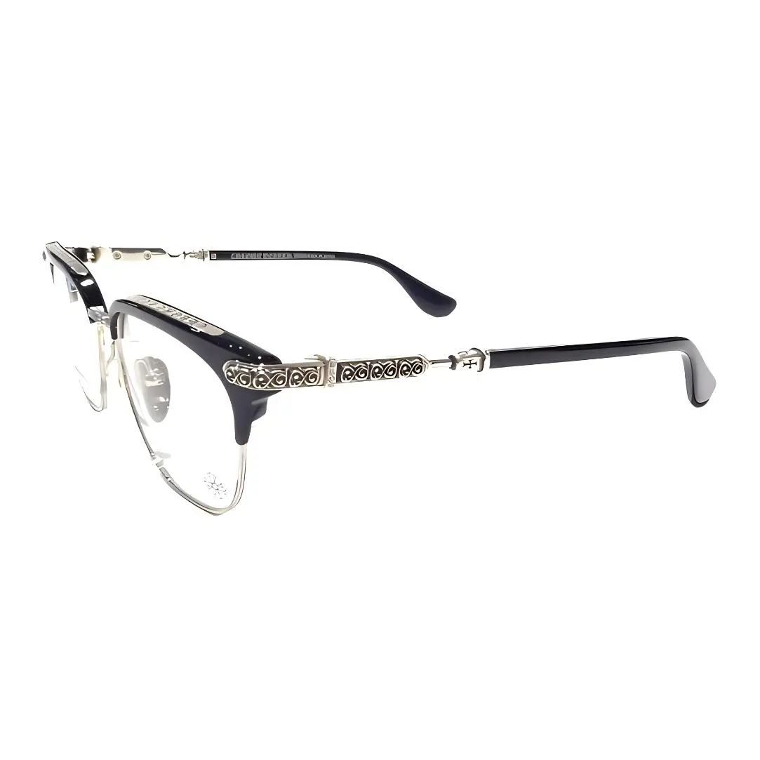 Chrome Hearts Plate and Metal Browline Eyeglass Frames Unisex - POIZON