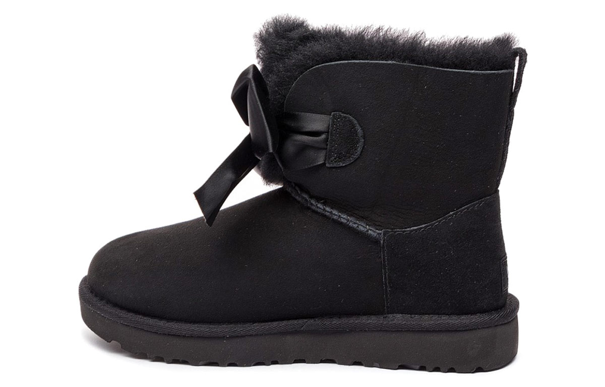 UGG Gita Bow Mini Fleece Lined Black Women s US W 5 Cheap Rcj Jordan Outlet