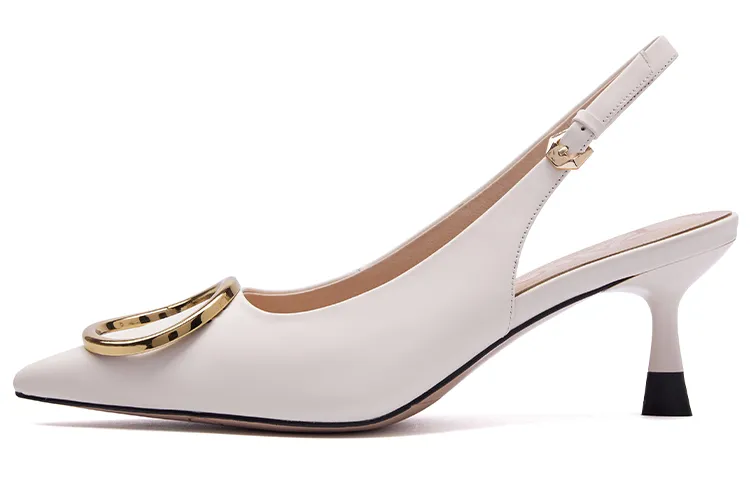 PACO GIL High Heels Women's Ecru - POIZON
