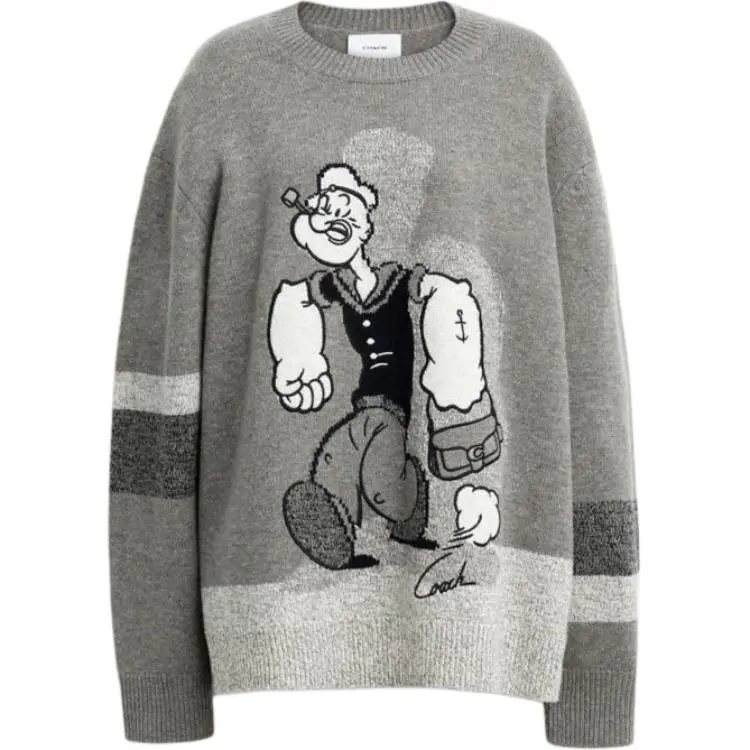 COACH Sweaters Unisex Gray - POIZON