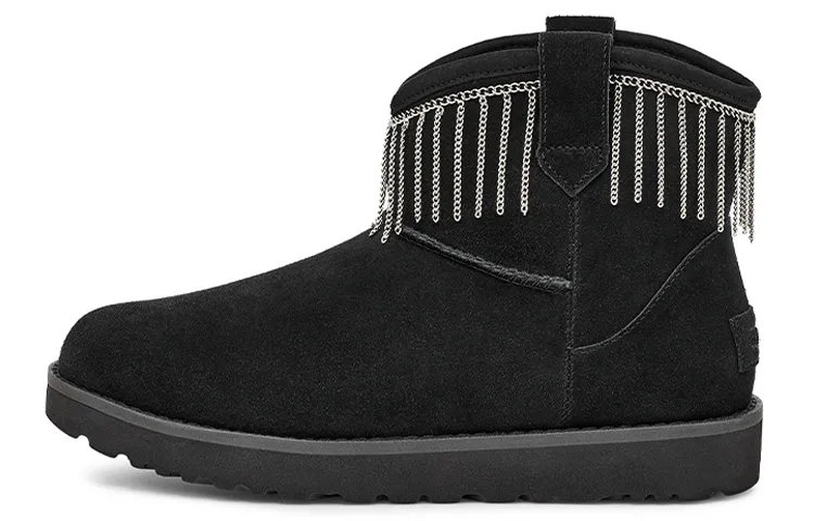 UGG Classic Mini Fringe 'Black' Women's US W 7 - POIZON