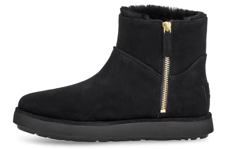 UGG Classic Mini Blvd Snow Boots Black Women's - POIZON