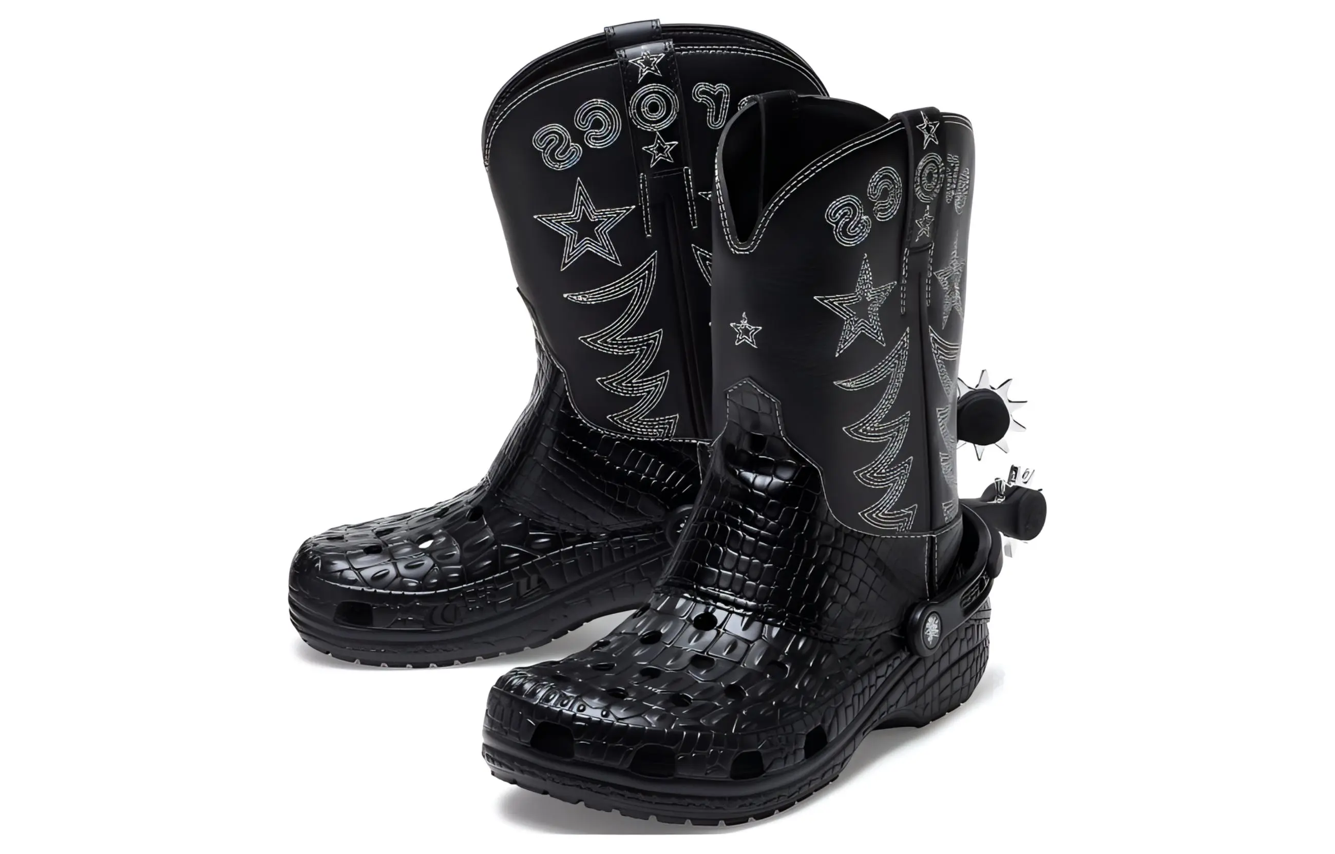Crocs Classic Cowboy Boot Black - POIZON