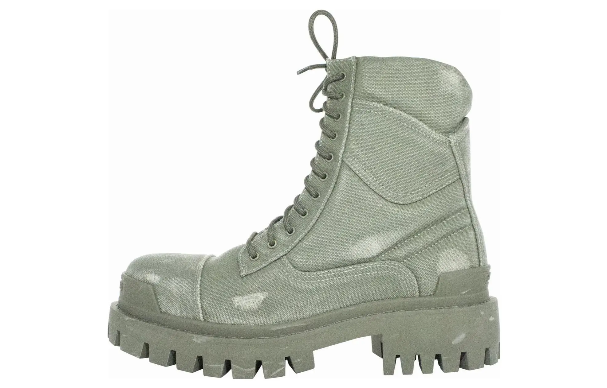 Balenciaga Combat Strike Boots 'Washed Green Cotton' - POIZON