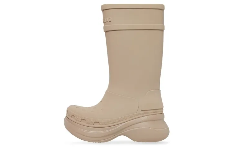 Balenciaga X Crocs Boot Beige Rubber - POIZON