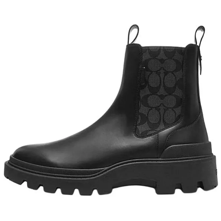 COACH Chelsea Boots Men Black Shoe Box Included US M 9.5 - POIZON