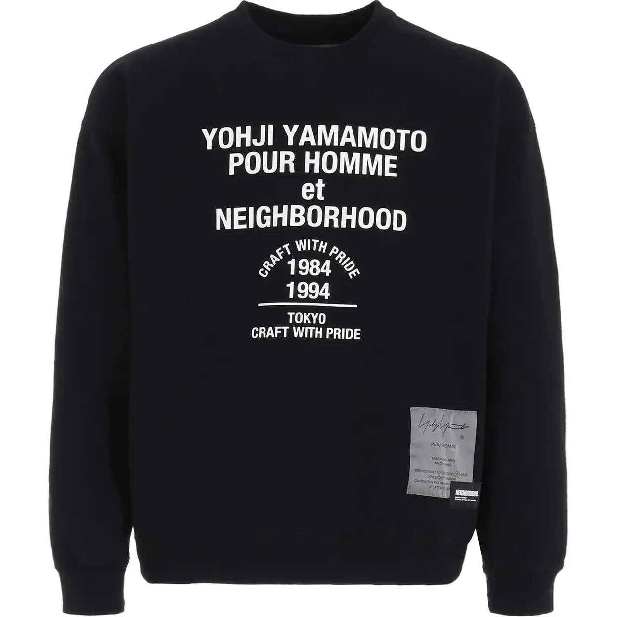 Yohji Yamamoto X NEIGHBORHOOD Pour Homme FW24 Sweatshirt Men's Black ...