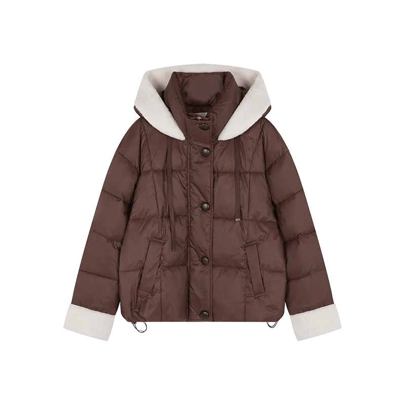 Mo Han Yi Mei Puffer Jackets Women's Coffee - POIZON
