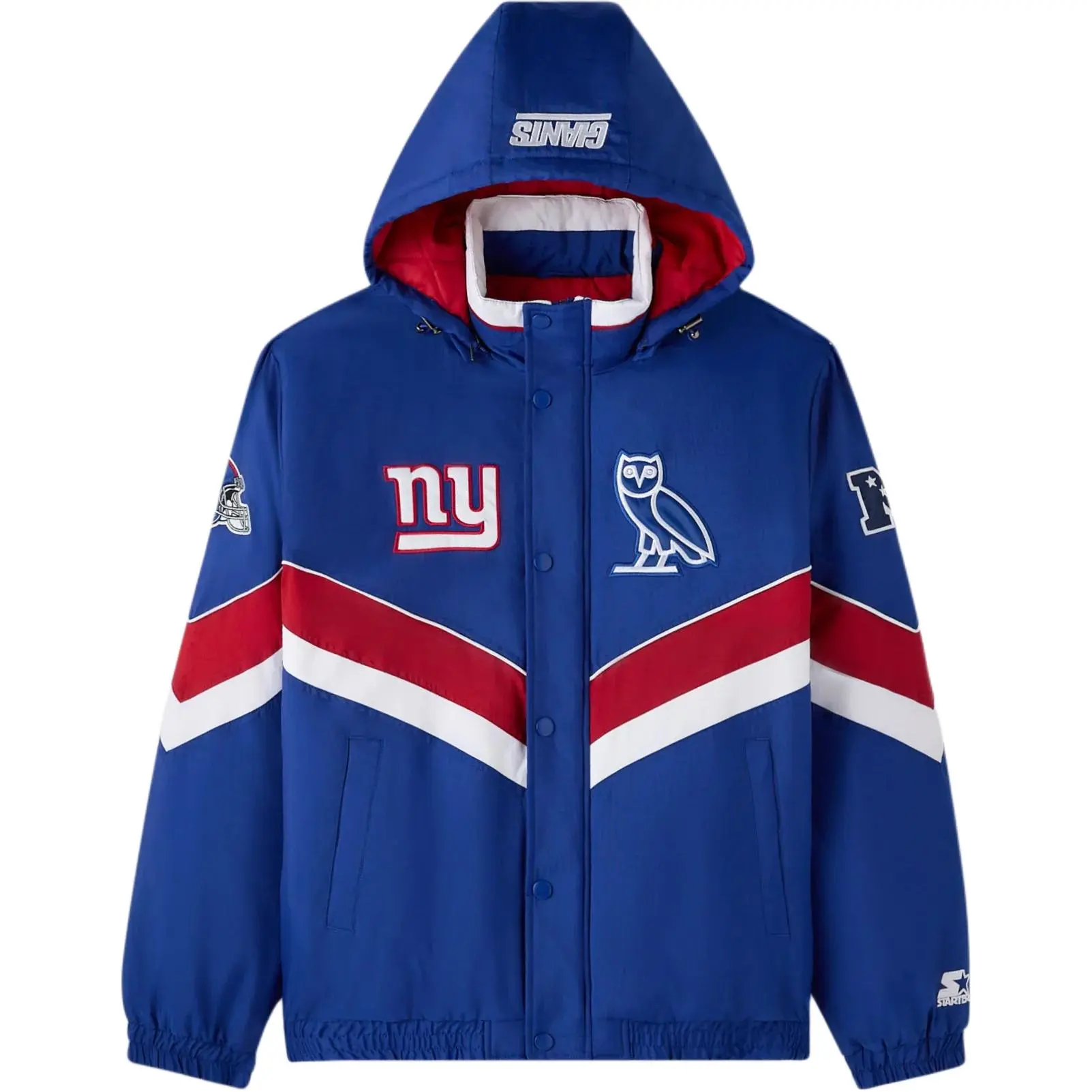 NFL OVO Co-brand Puffer Jackets Unisex Blue - POIZON