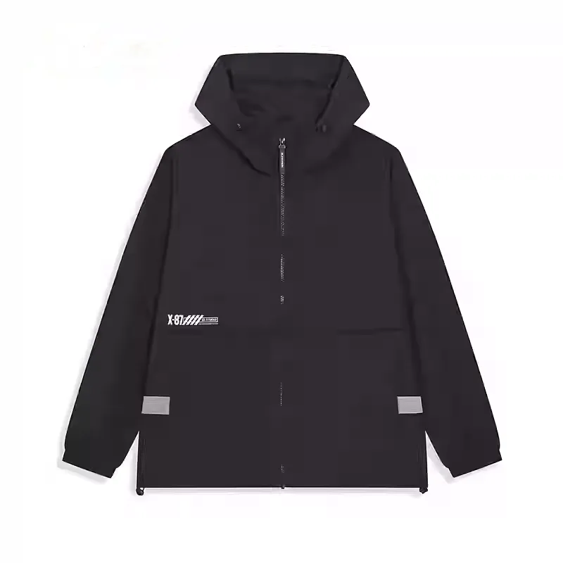 XTEP Sports Life Collection Trench Coat Men's Jet Black - POIZON