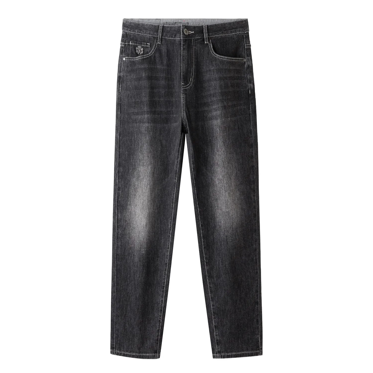 HLA Jeans Men Black Bull Transition Color Deep 51 - POIZON