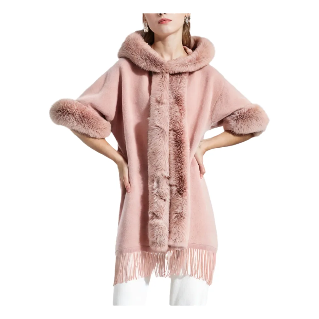 PAIN OR PLEASURE Cloaks Women's Pink - POIZON