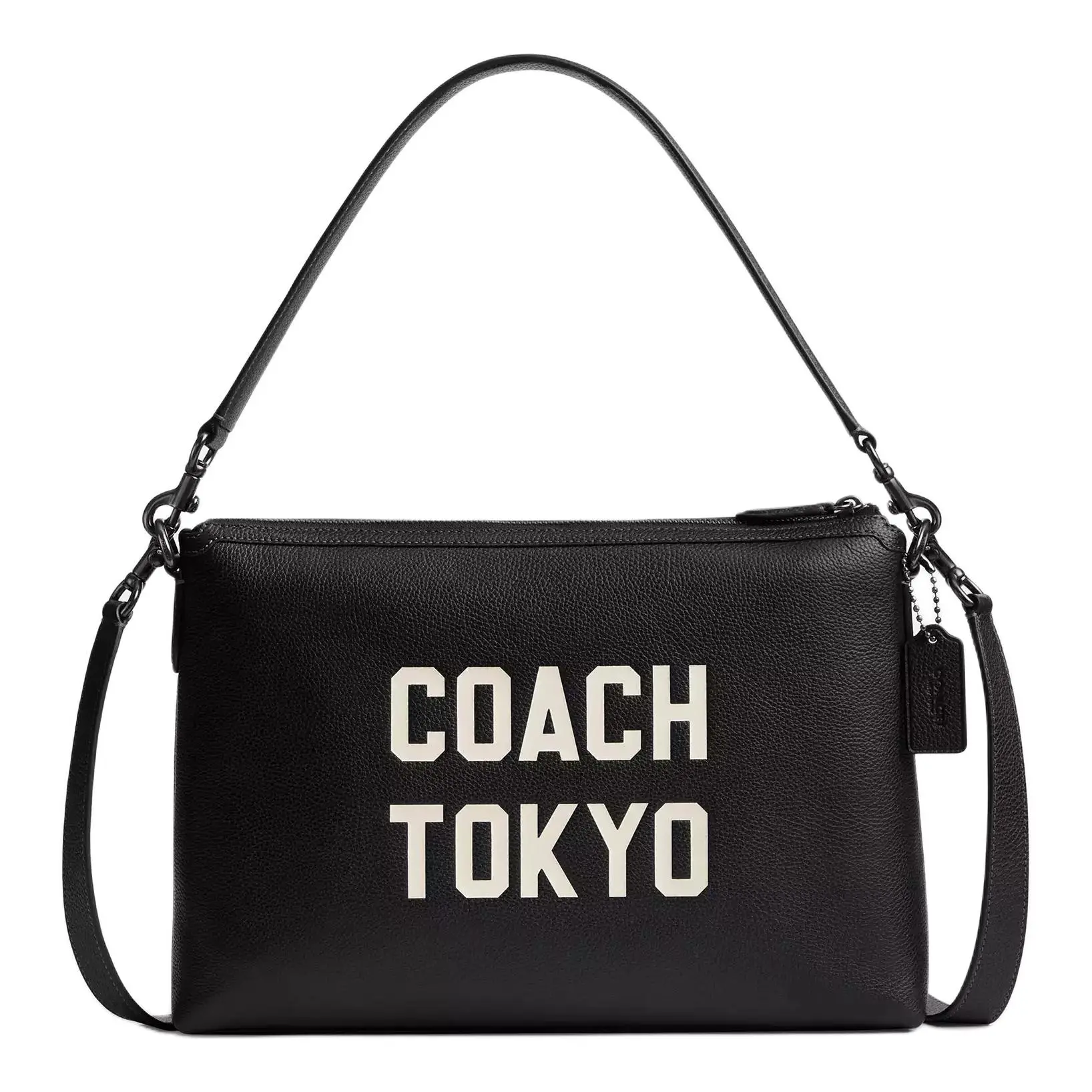 COACH Relay Polished Pebbled Leather Shoulder Bag Large Size Men's ...