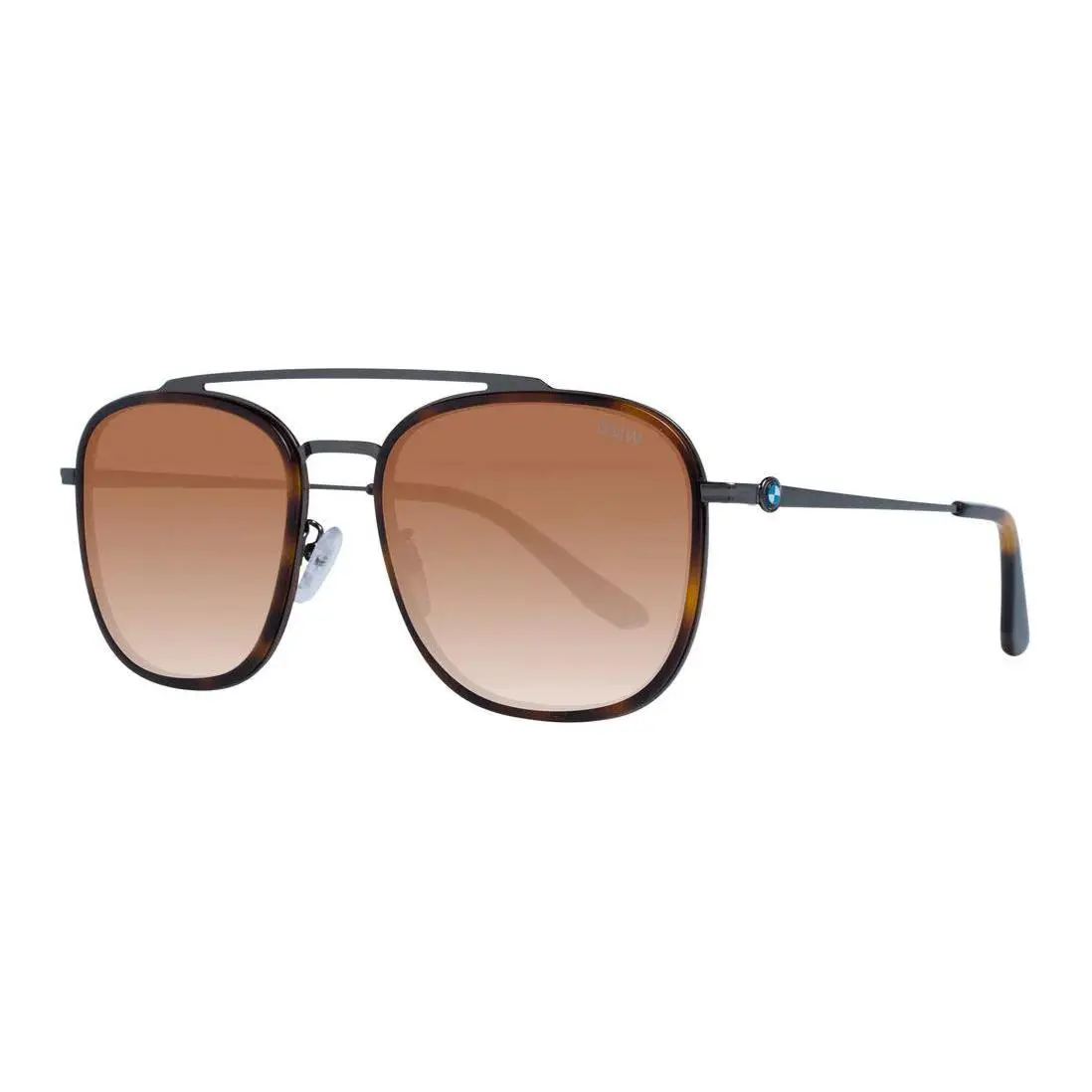 BMW Metal Aviator Sunglasses Men's Tortoiseshell - POIZON