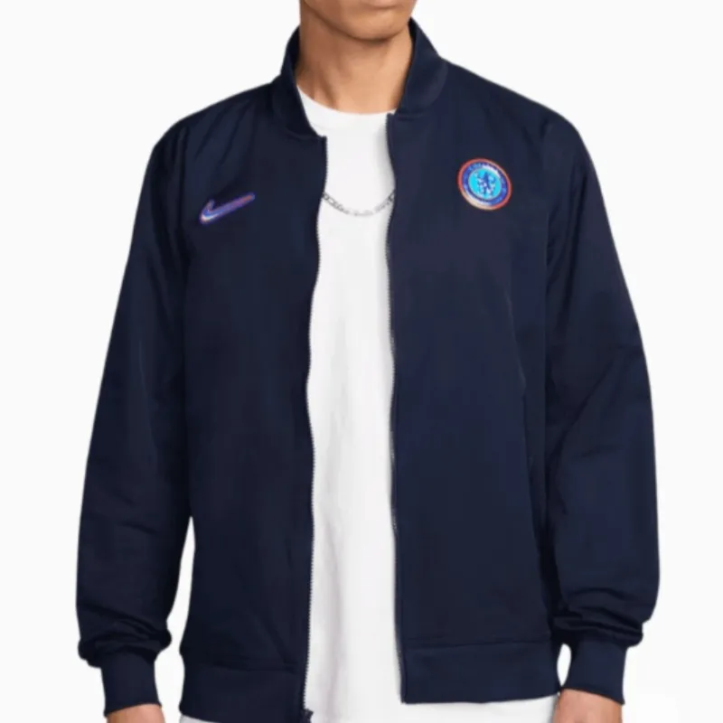 Nike Chelsea 2024/25FC Jackets Coats Men's Marine Blue - POIZON