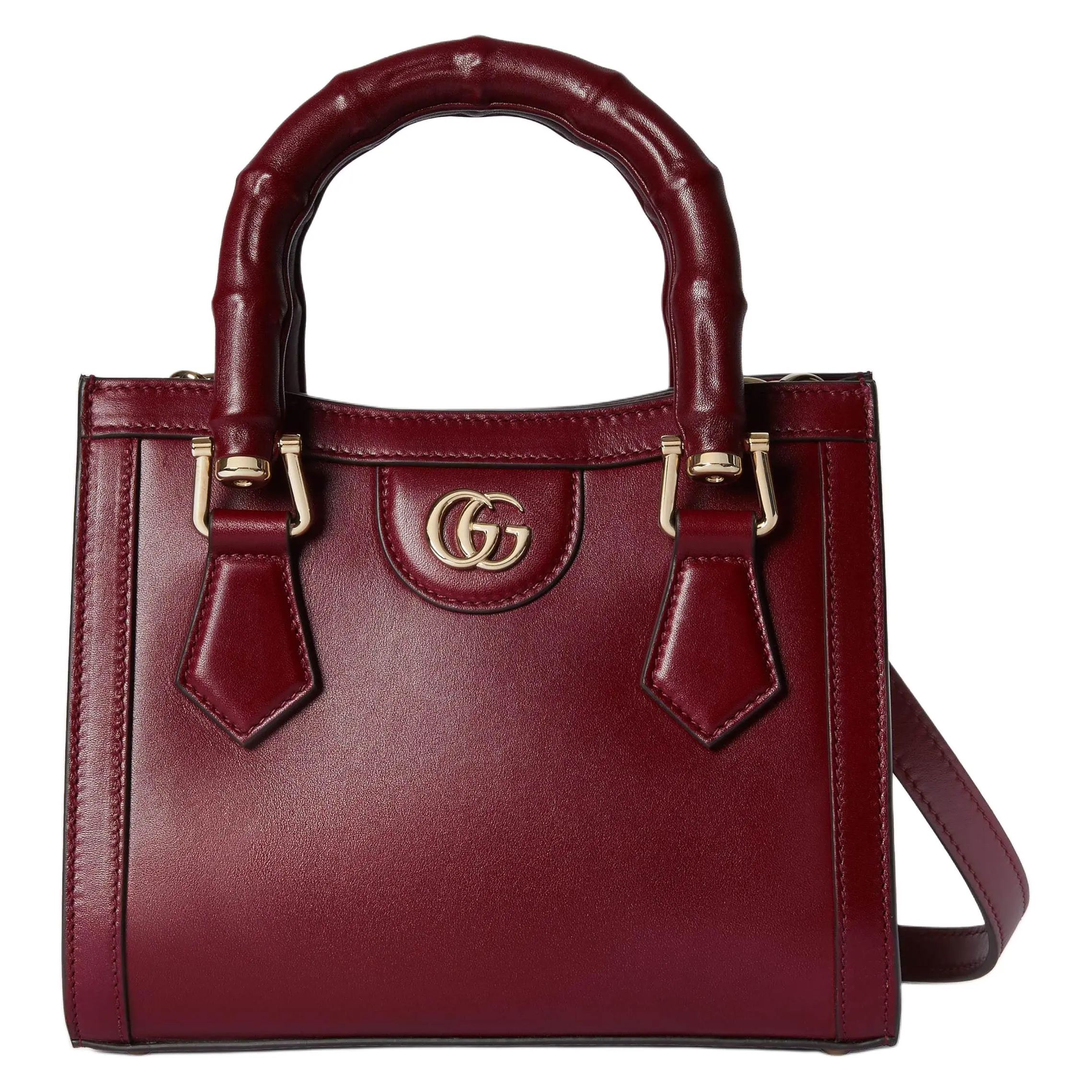 GUCCI Diana Soft Leather Tote Bag Shopping Bag Shoulder Bag Crossbody ...