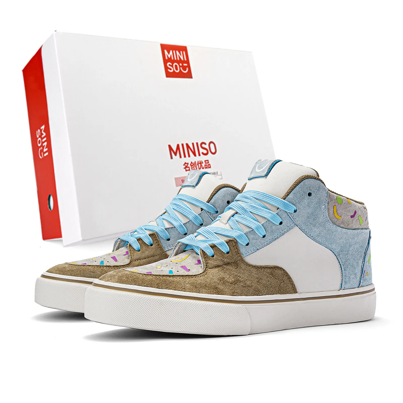MINISO Skateboard Shoes Unisex Rice Dumplings Blue - POIZON