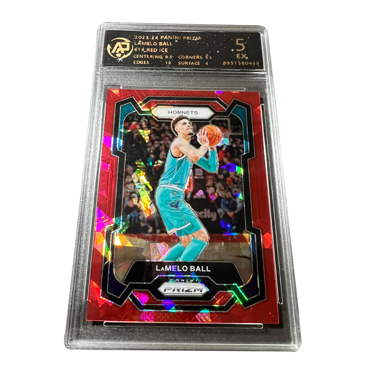 PANINI Hornets Lamelo Ball Triple Red Ice Shatter Holographic Card RPA ...