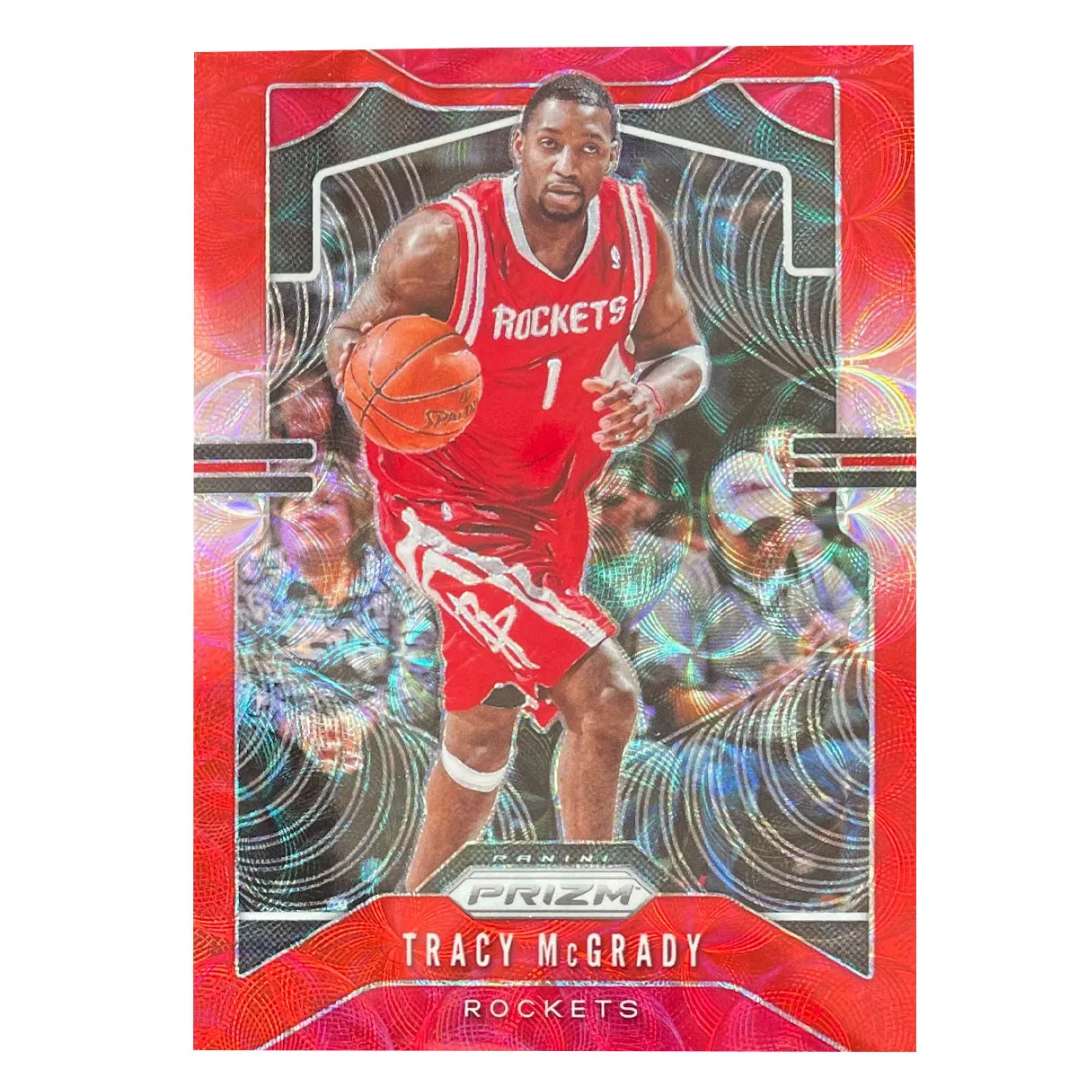 PANINI 2019 20 Prizm Tracy McGrady Refractive Choice Red Circle Rocket 75/88 Serial Card Passes ...