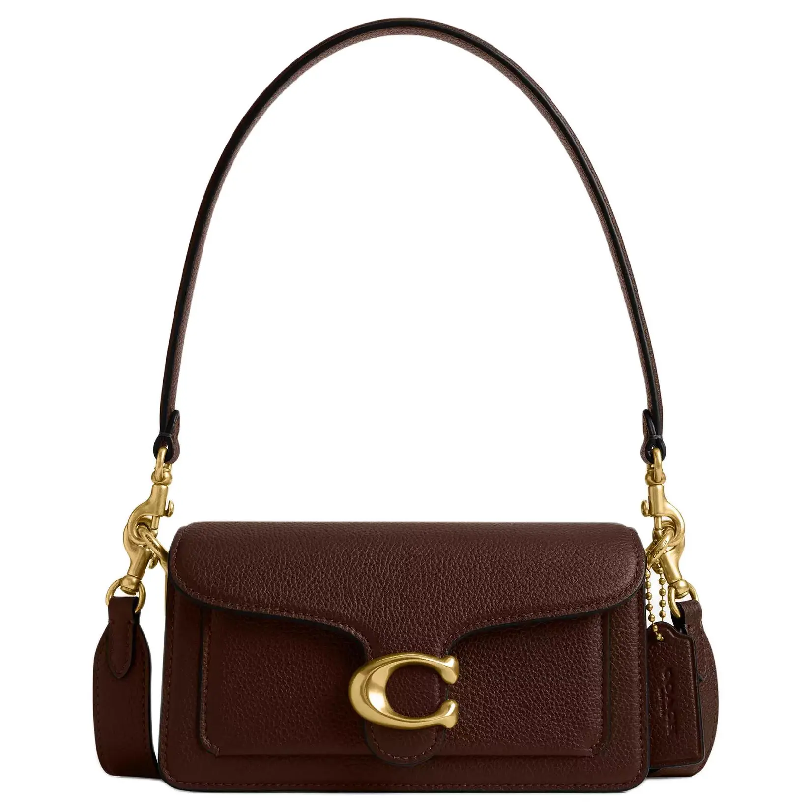 COACH Tabby Leather Shoulder Bag Small Size Women's Maple - POIZON