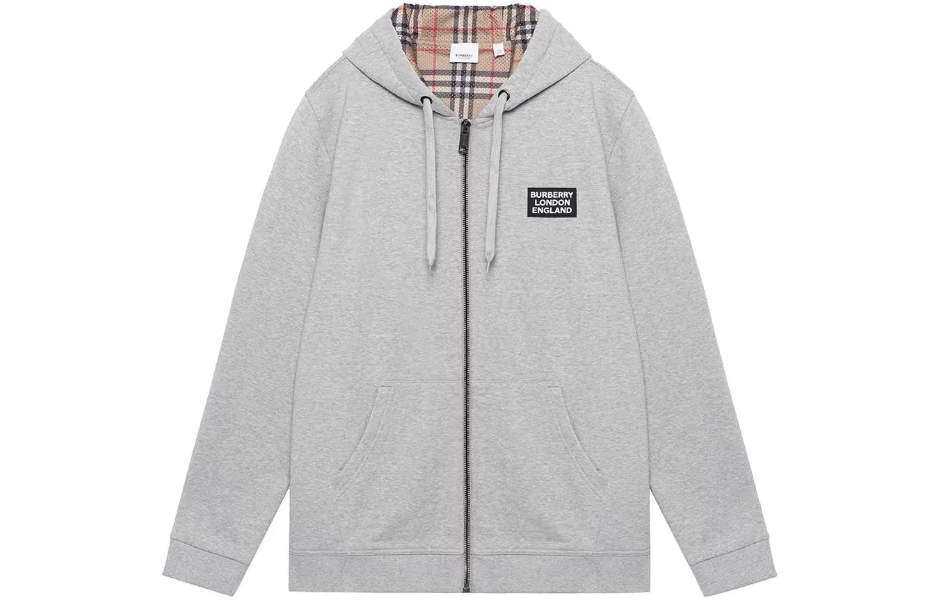 Burberry Cotton Blend Zip Hoodie - POIZON