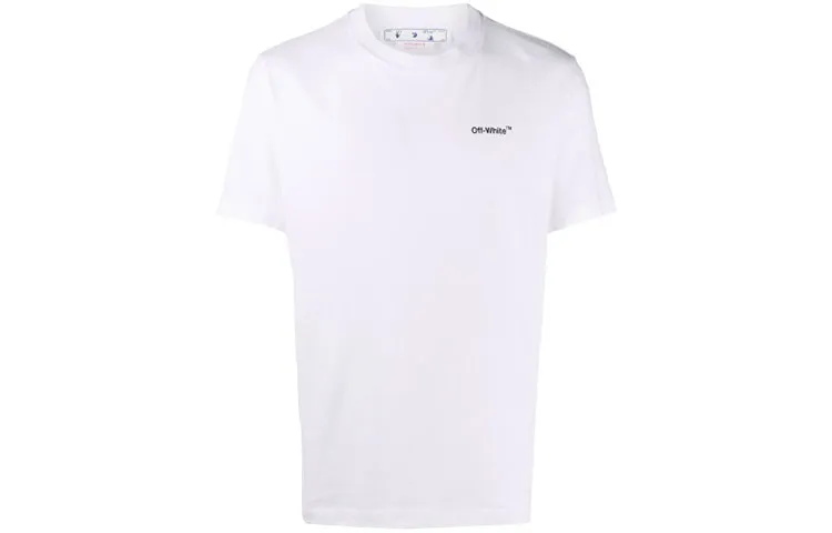 OFF-WHITE Text Logo Caravaggio Saint Jerome Writing Arrows Slim Fit T ...