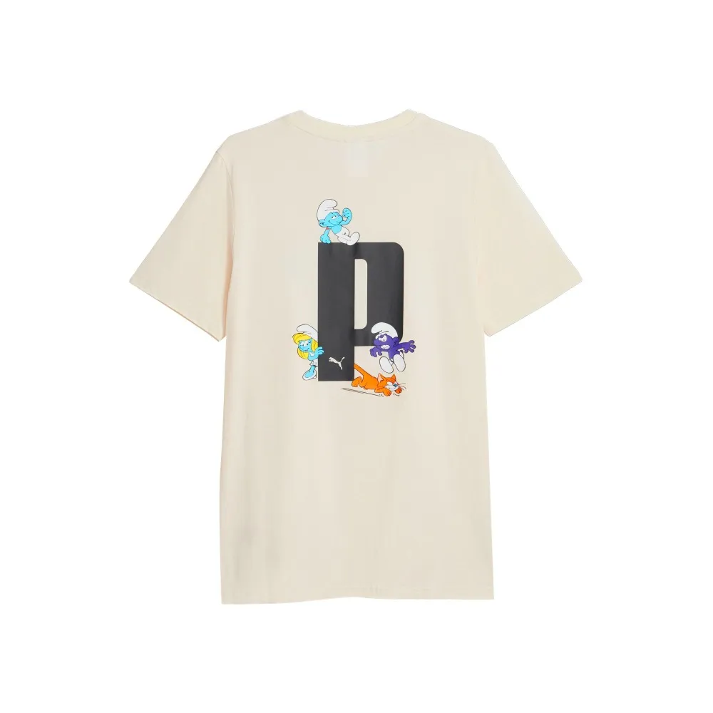 PUMA THE SMURFS T-Shirts Men Cotton-Linen Blend in Natural Color XL ...