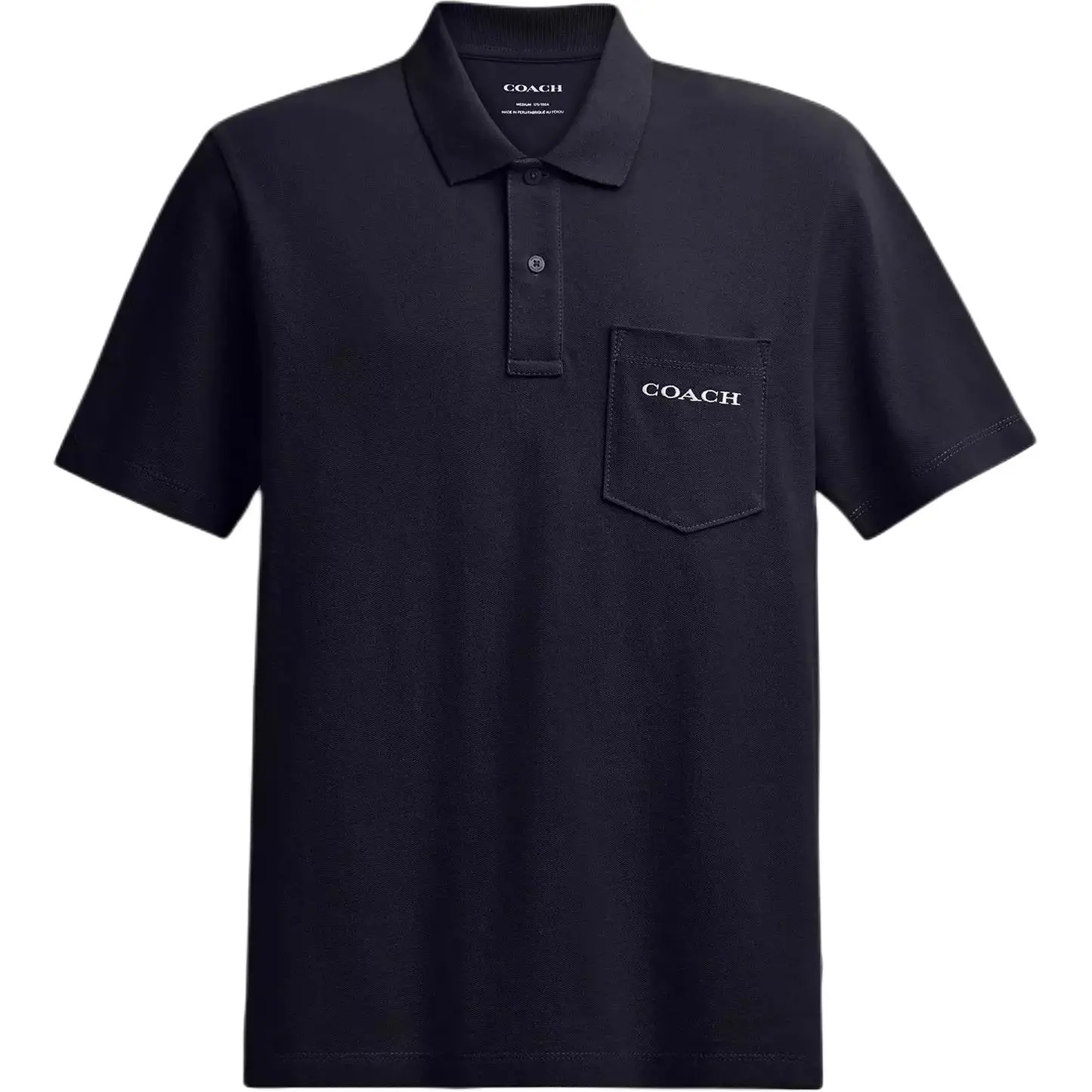 COACH SS25 Polo Shirt Men's Marine Blue - POIZON