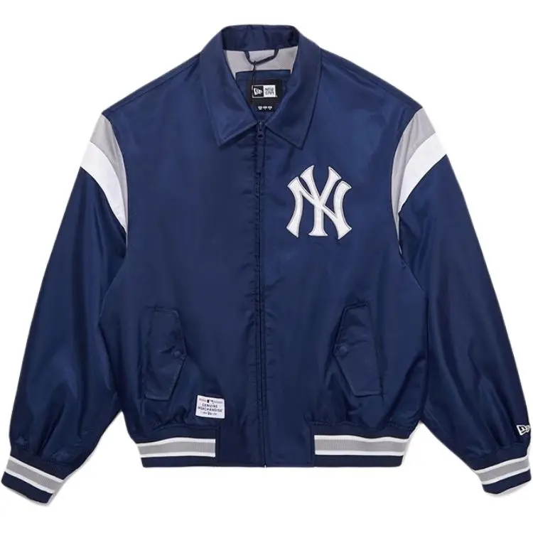 New Era SS25 Baseball Jacket Unisex Navy Blue - POIZON