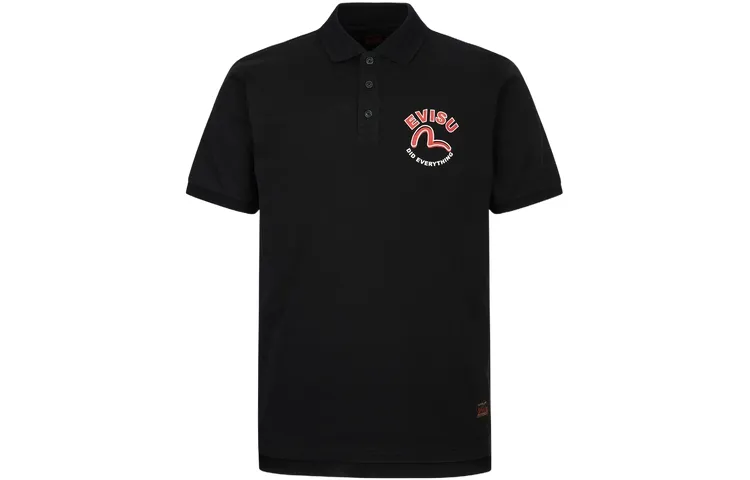 EVISU Polo Shirts Men Black - POIZON