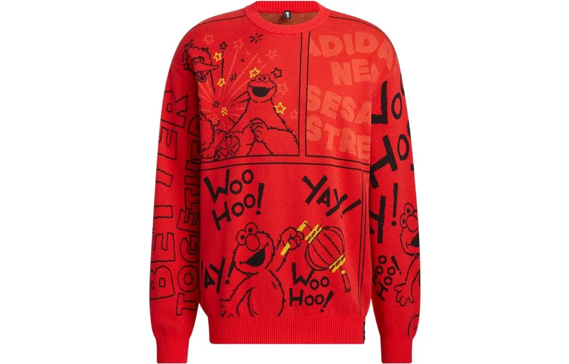 Sesame Street X Adidas Neo Sweaters Unisex Red XL - POIZON