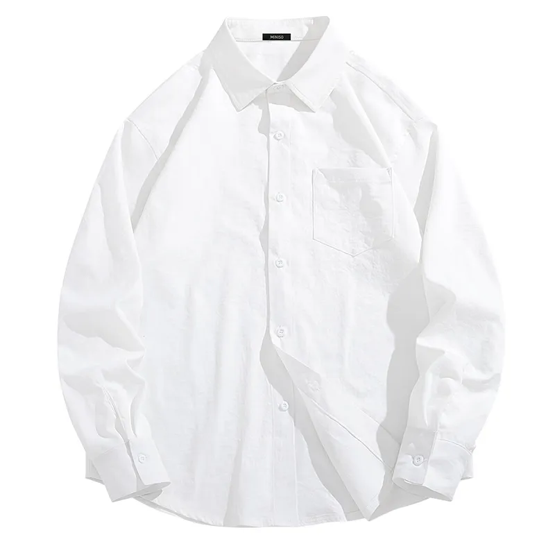 MINISO Shirts Unisex Black (Solid Color) XL - POIZON