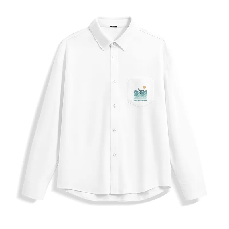 MINISO Shirts Unisex Heather Gray (Romantic Ocean Chest Logo) XL - POIZON