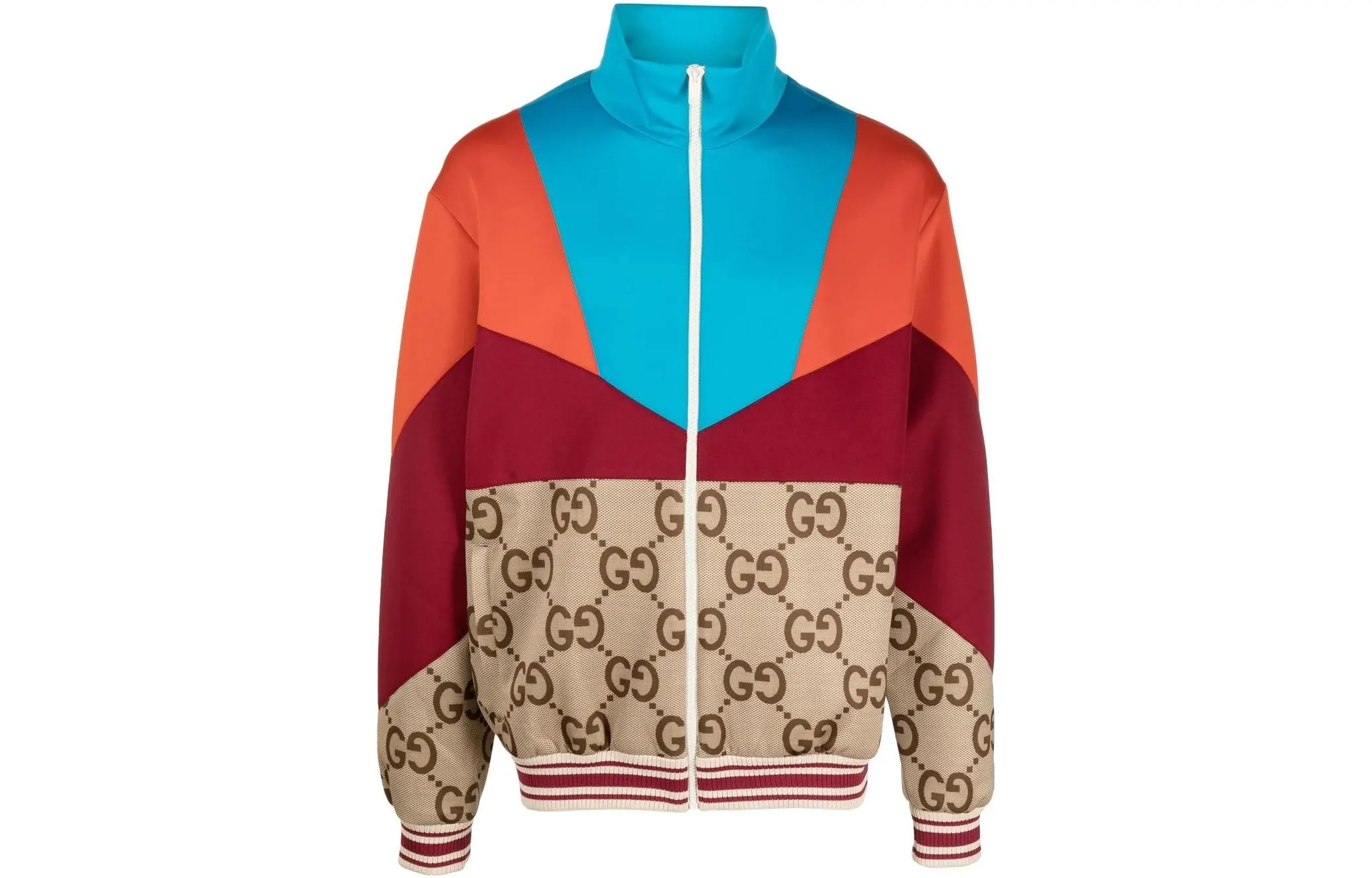 GUCCI Panelled Light Weight Neoprene Zip Track Jacket - POIZON