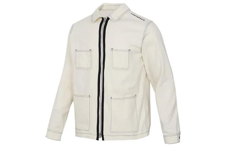Converse Denim Jackets Unisex Milk White XXL - POIZON