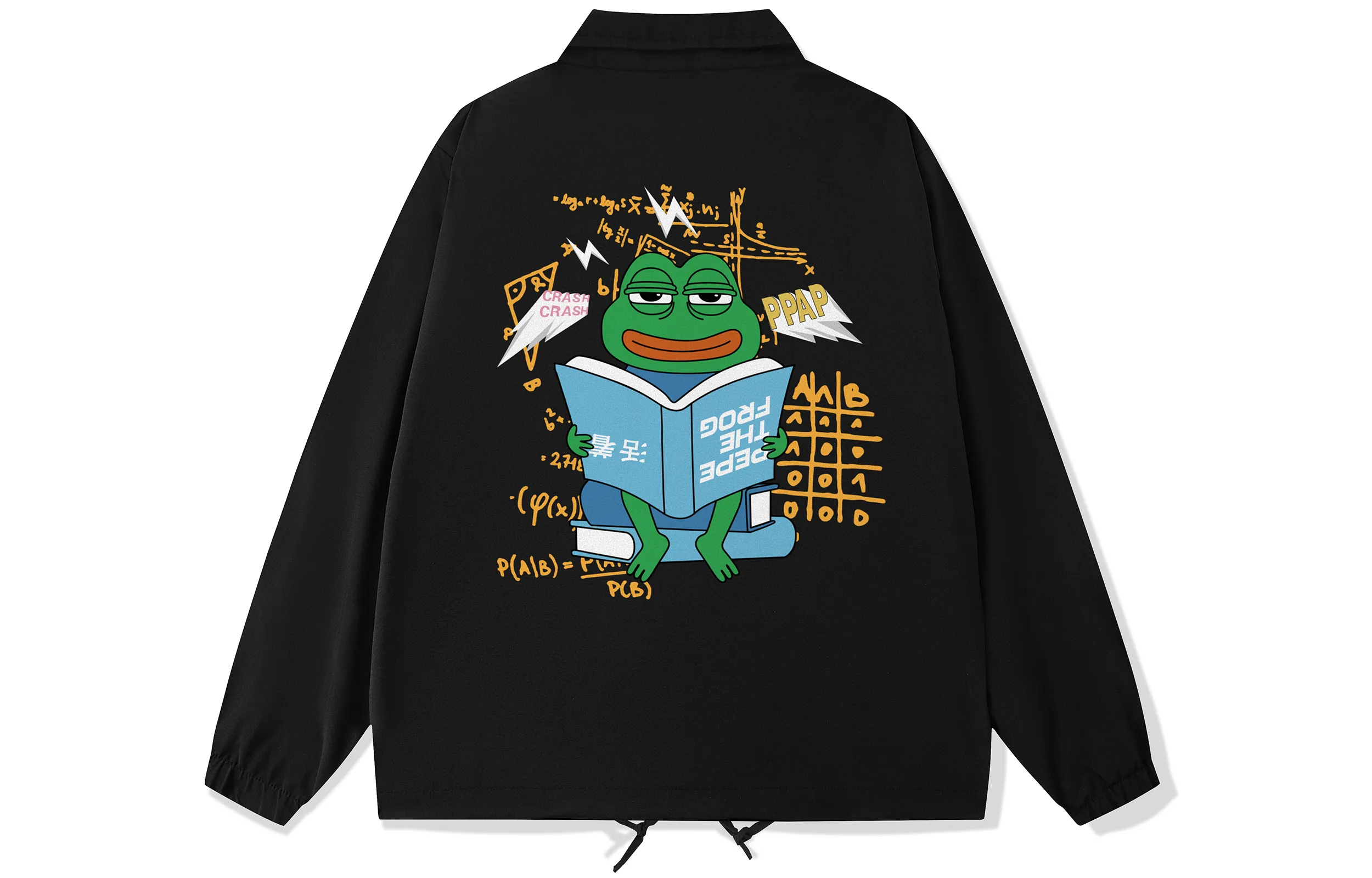 Pepe The Frog Jackets Unisex Pea Green - POIZON