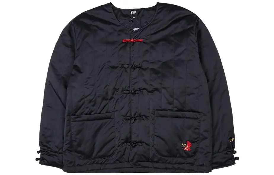 New Era Puffer Jackets Unisex Black - POIZON