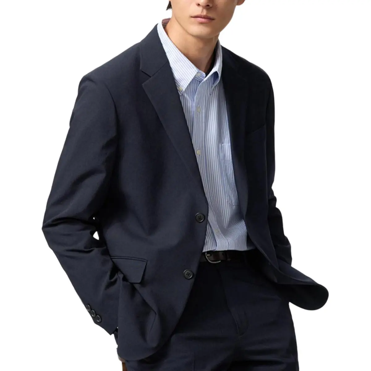 UNIQLO Business Suits Men Navy Blue - POIZON